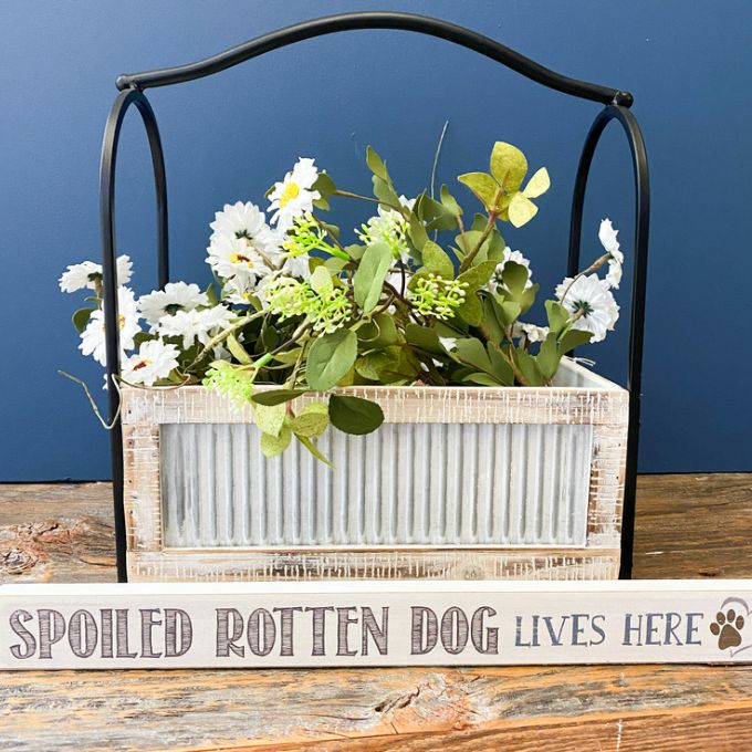 Spoiled Rotten Dog Shelf Sitter Sign – Quilted Cabin
