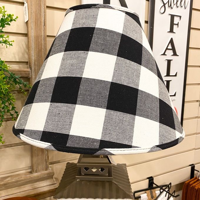 Black and Cream Buffalo Check Lamp Shades - Three Sizes – Quilted Cabin