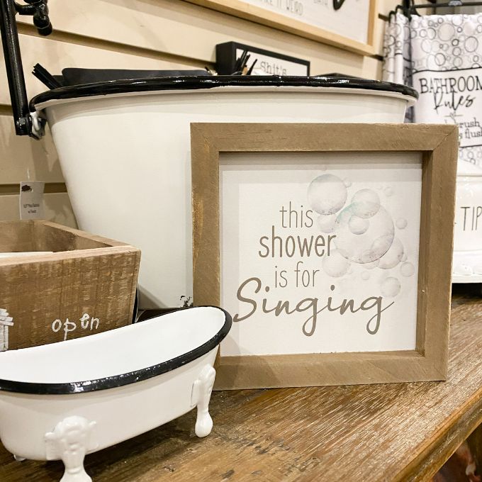 This Shower is for Singing Sign – Quilted Cabin