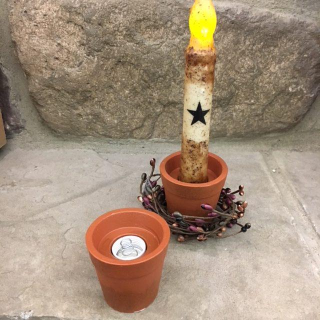 Flower Pot Taper Holder – Quilted Cabin