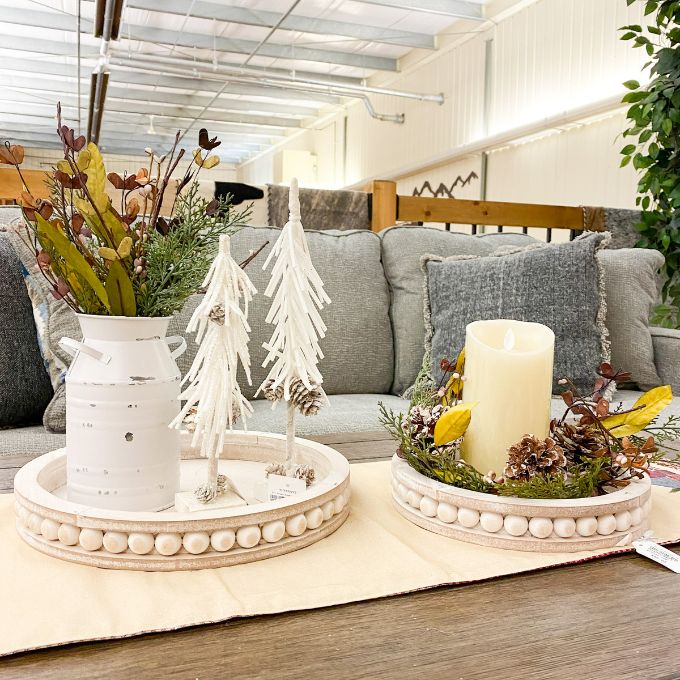 Round Beaded Trays - Three Sizes – Quilted Cabin